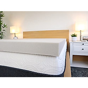 I Love Pillow Copper Gel Infused Breathable Supportive Conforming Memory Foam Mattress Bed Topper, 58.50" x 78.50" x 2.50", Queen