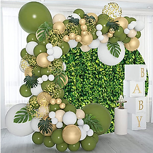 Leowefowa Vibrant Green Leaves Round Backdrop Cover 7ft Greenery Grass Backdrop Wall Circle Backdrop Stand Cover Spring Nature Child Baby Adult Birthday Baby Shower Bridal Shower Wedding Party Decor