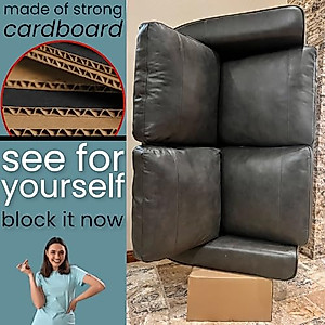 Under Couch Blocker Toy Blocker– See What You’ve Been Missing. Patented Design: Whole Couch Kit - Adjustable Height & Length, Custom Fits All Fixed Furniture, Black Cardboard (21 ft)