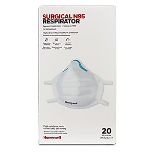 Honeywell Surgical N95 Respirator, Safety NIOSH-Approved, 20-pack (DC365N95HC)