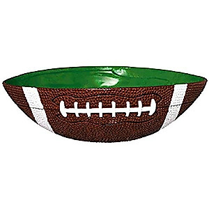 Amscan Football Large Plastic Bowls - 12.5" x 10" (Pack of 6) - Perfect for Game Day Parties & Tailgating
