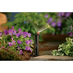 Orbit 3 Pack Adjustable Flow Quarter Pattern Micro-Sprinkler on 12 Inch Stake for Drip System