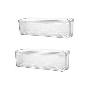 Swity Home Set of 2 Pasta Storage Containers ，Airtight Spaghetti Container Storage With Locking Lids ， BPA-Free Pasta Canister Set
