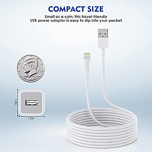 Apple Charger, 【Apple MFi Certified】 2Pack 10FT Long Lightning Cable iPhone Charging Cords & Fast Quick USB Wall Charger Travel Plug Adapter Compatible with iPhone 14/13/12/11/11 Pro/XS/XR/X/8/7/6/SE