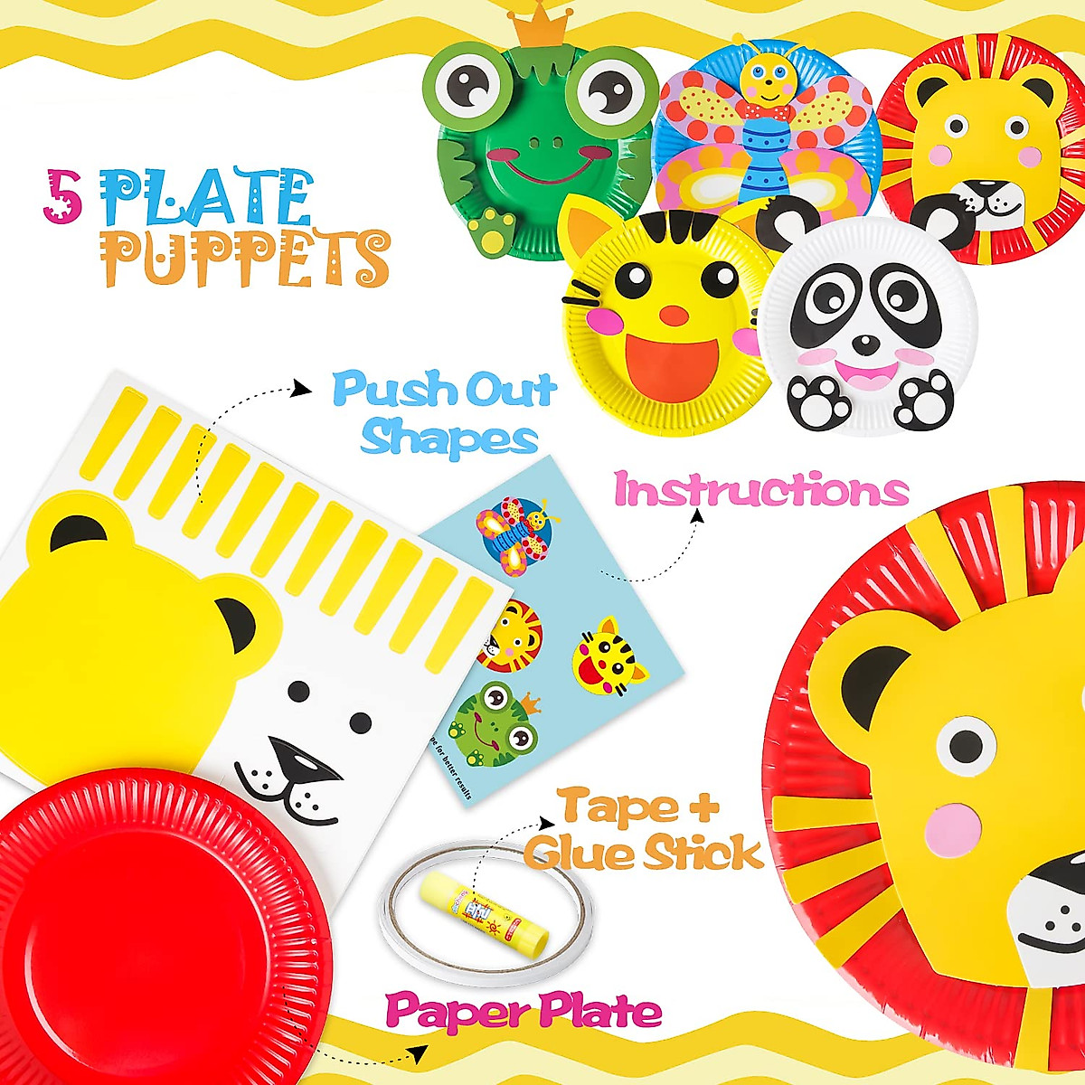 Officygnet Arts and Crafts for Kids Ages 3 4 5+, Toddler Craft Kit Toy Gifts for 3-5 Years Old, Fun Preschool Classroom Activity Project for Boy & Girl, Birthday Christmas Crafts Supplies for Kids