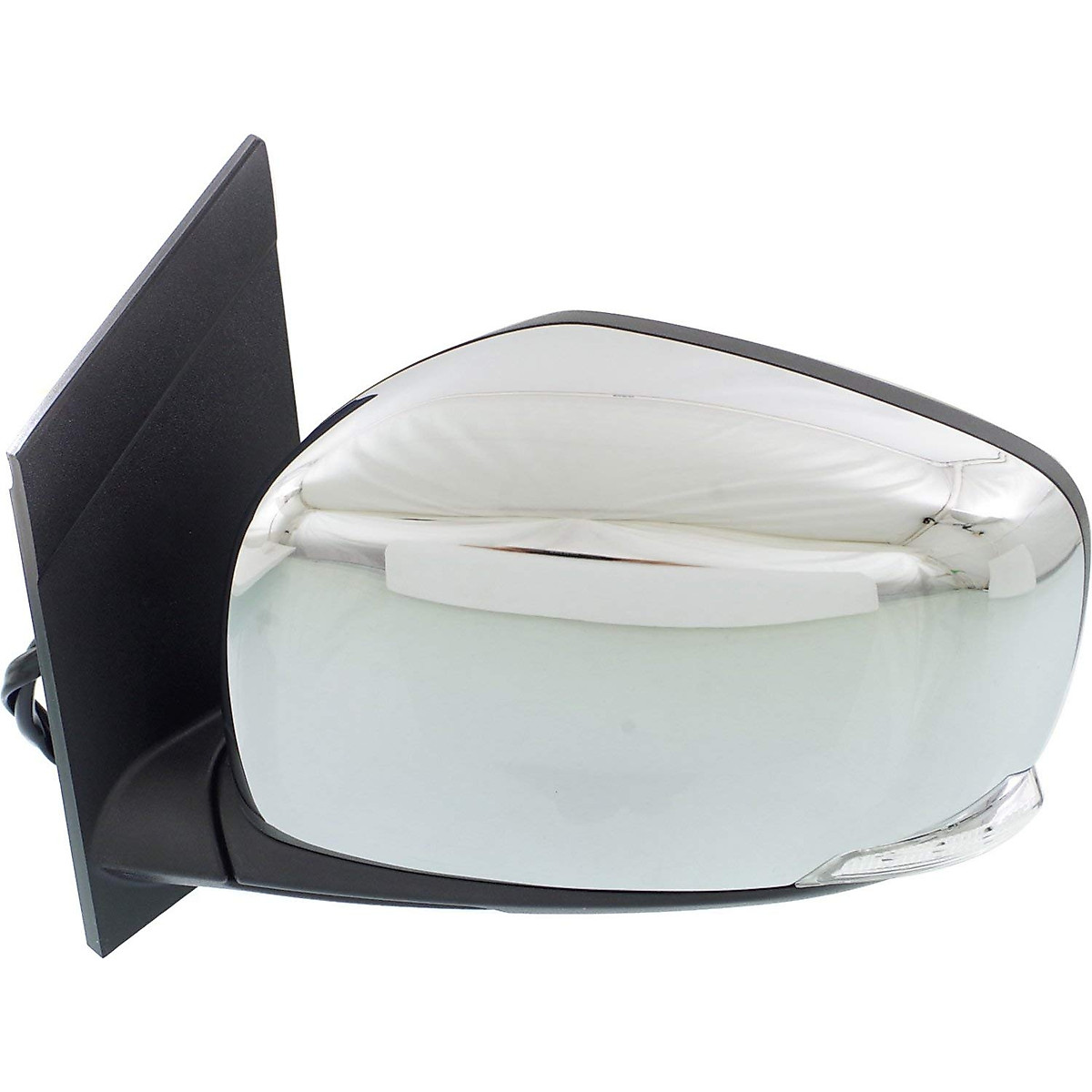 Kool Vue Driver Side Power Heated Mirror for Chrysler Town & Country Dodge Grand Caravan 2008-2010 With Signal Light; Without Memory Chrome