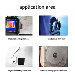 Conductive PU Film Carbon nanotube Graphene Film electrically Heated Therapy Electrode Patch Anti-Static Pressure Sensitive Conductive (400 x 400 mm)