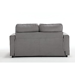 Eafurn 3 Fold Convertible Sleeper Sofa Bed Pull Out Loveseat Versatile Floor Couch for Living Room Home Office RV Furniture