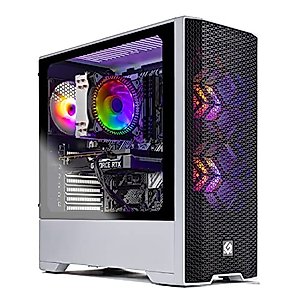 Skytech Gaming Blaze 3.0 Gaming PC Desktop – AMD Ryzen 5 5600X 3.7 GHz, RTX 3060 Ti, 1TB NVME SSD, 16G DDR4 3200, 600W Gold PSU, AC Wi-Fi, Windows 10 Home 64-bit