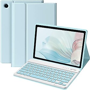 Keyboard Case for Samsung Tab A8 10.5 SM-X200, SM-X205, SM-X207, Samsung Galaxy Tab A8 Keyboard Case, Detachable Case with Bluetooth Keyboard for Samsung Tablet A8 2022 - Blue