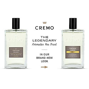 Cremo Cologne for Men - Vintage Suede Reserve Mens Cologne - A Combination of White Moss, Rich Amber, and Smooth Suede, 3.4 Fl Oz