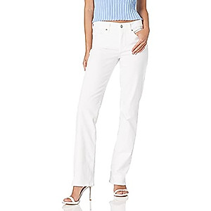 NYDJ womens Women's Petite Size Marilyn Straight Leg Jeans, Optic White, 8 Petite US