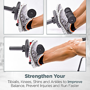 LoGest Adjustable Tib Bar - Tibialis Anterior Exercise Equipment - Heavy Duty Fitness Machine Olympic Plates Use for Strength Training Lower Leg Machine Knees Shins & Ankles Nordic Tibialis Trainer .