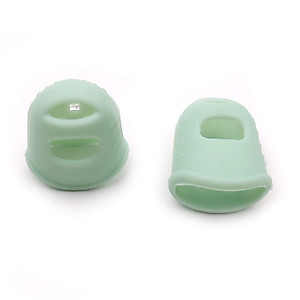Joyshopping 2pcs Kalimba Silicone Finger Fingertip Protectors for Kalimba Beginners Starters Green Large