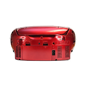 GPO PCD299 Portable Retro Boombox CD, Radio and Cassette Player Mains/Battery Powered - Red
