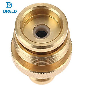 DRELD 1lb Propane Tank Canister Regulator Adapter Connection to 3/8” Male Flare (5/8"-18UNF) Thread, Portable Camping Grill Stove Parts for Heaters, Burner, Fire Pit