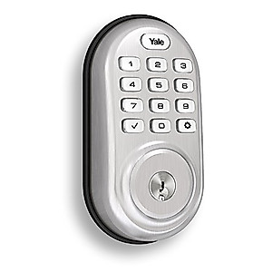 Yale Assure Lock with Z-Wave, Satin Nickel Smart Keypad Deadbolt Lock Works with Ring Alarm, Samsung SmartThings, (Hub Required, Sold Separately), ‎YRD216-ZW2-619