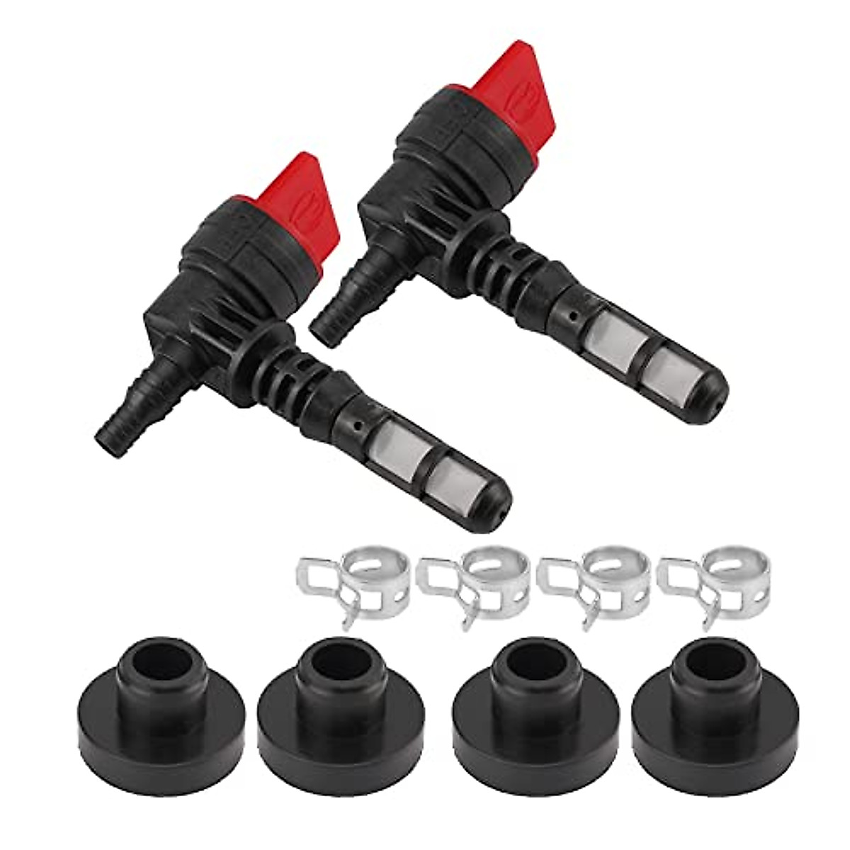 Carbbia 2 Pack 90 Degree Fuel Gas Shut Off Valve w/Grommet Clamp for Briggs & Stratton 192980GS 208961 for Kohler 25 462 03-S 25-462-03-S Rotary 13116 Gas Tank Engine Generator Pressure Washer