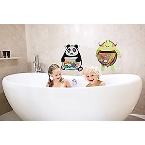 Nooni Care Bath Toy Organizer for Bathroom Storage and Nursery, Tubby Turtle Kids Bath Tub Toys Storage Mesh Basket