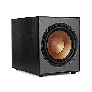 Klipsch F-200-BLACK Synergy Black Label Floorstanding Speakers with Klipsch B-100-BLACK Bookshelf Speakers, Klipsch C-200-BLACK Center Channel Speaker and a Klipsch R-120SW 200 Watt Subwoofer (2019)