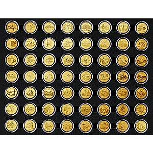 1999-2009 Gold layered State Quarter Set in Collectors Wood Box
