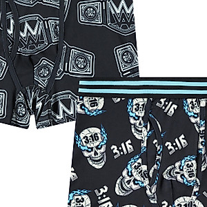 WWE Superstars Mens Boxer Briefs - John Cena, Undertaker, Roman Reigns, The Rock, Stone Cold, Hulk Hogan - Mens 2 Pack Boxer Briefs Underwear (Multi, Medium)