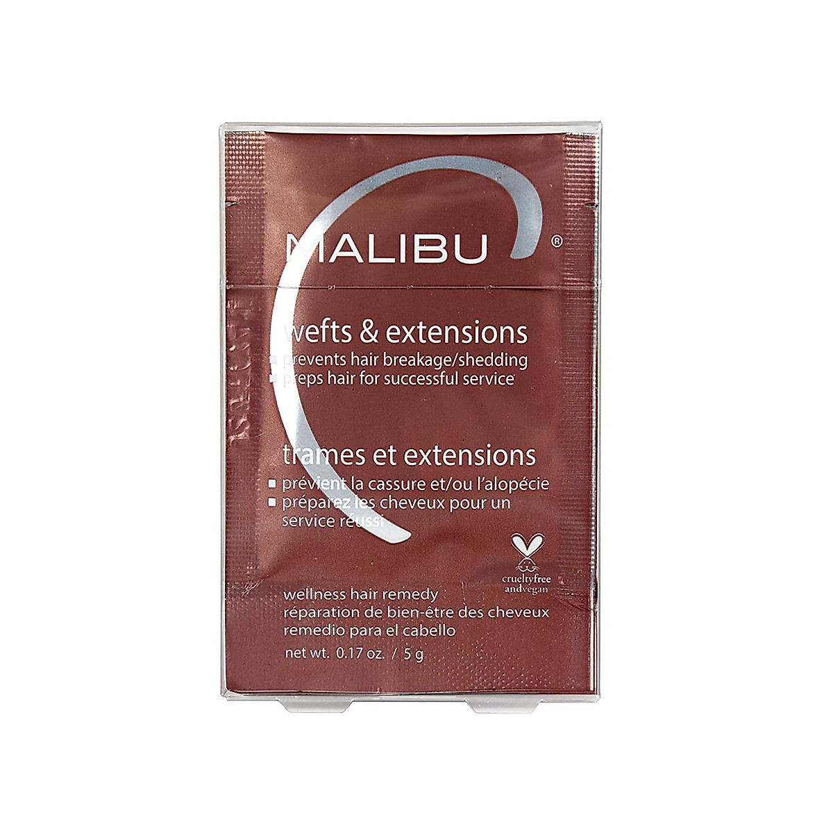 Malibu C Mini Malibu Rehab Wefts & Extensions - Contains 2 Hair Remedy Packets - Removes Build Up + Prevents Hair Breakage - Hydrating Hair Care for Preventing Breakage