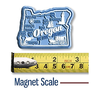Oregon Premium State Magnet by Classic Magnets, 2.5" x 1.9", Collectible Souvenirs Made in The USA
