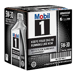 Mobil 1 Advanced Full Synthetic Motor Oil 5W-30, 6-pack of 1 quarts