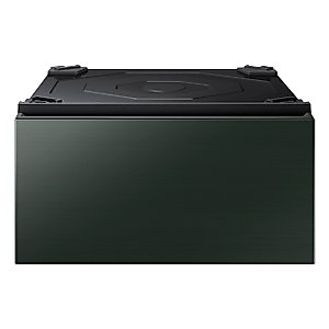 SAMSUNG 27-Inch Bespoke Front Load Washer Dryer Pedestal Stand w/ Pull Out Laundry Storage Drawer, WE502NG, Forest Green