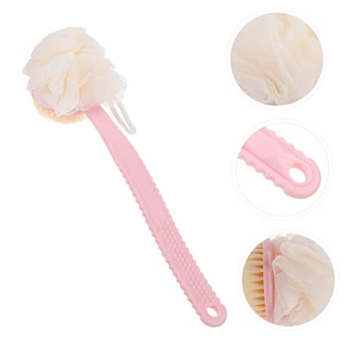 FRCOLOR Shower Brush Dry Brushing Body Brush Body loofah Shower Scrub Brush for Body Bath mesh Sponge exfoliating Body Puffs Back Scrubber Brush Back Skin Scrubber Bath Scrubber mesh Ball