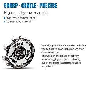 SH50/52 Replacement Heads for Philips Norelco 5000 Replacement Heads for Philips Norelco Electric Razor Shavers Blades Series 5000(S5xxx), AquaTouch,PowerTouch,Upgrade SH50 MultiPrecision Blades 6Pack