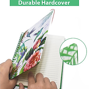 DWIYITTN 4 Pack Journal for Girls, Gifts for 8 9 10 11 12 Year Old Girls - Butterfly & Hummingbird Design - 5.7" x 8.25", Hardcover, Cute Spiral Notebook with 120 Lined Pages