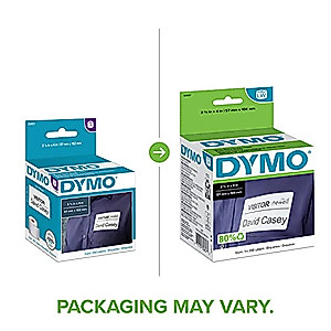 DYMO Authentic LW Name Badge Labels | DYMO Labels for LabelWriter Printers (2-1/4" x 4"), 1 Roll of 250