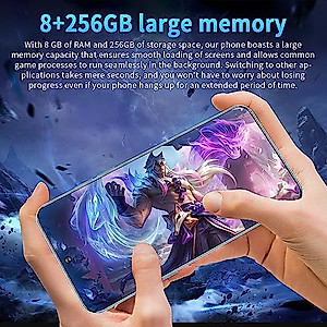 VSMOX Smartphones S23Ultra Cheap 5G, 8GB RAM 256GB ROM,128GB Expandable, 8000mAh Battery, Android 13, 108MP Camera, 5G Dual Sim Free Unlocked Mobile Phones,Blue-8GB 256GB