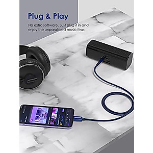 Mangotek Type C Aux Cord for Android, Braided USB C to Aux 3.5mm Audio Jack Cable Phone to Car Male Auxiliary Adapter USB C Aux Cord for Samsung Galaxy s21 s20 fe 5g Huawei Google Pixel iPad Pro-6FT