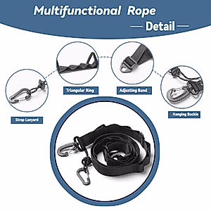 SAMIQU Multifunctional Trekking Rope,Ideal Hiking Accessory,4.4ft Nylon Rope Perfect for Camping, Clothesline,Hanging Water Bottle,Hiking Pole Holder