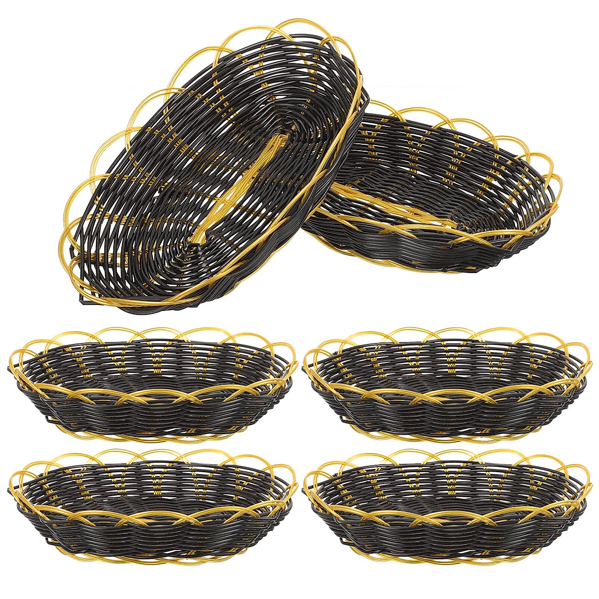 BESPORTBLE Food Storage Basket Picnic Container 6pcs Basket Zero Tray Fries Candy Plate Plastic Food Basket Countertop Fruit Holder