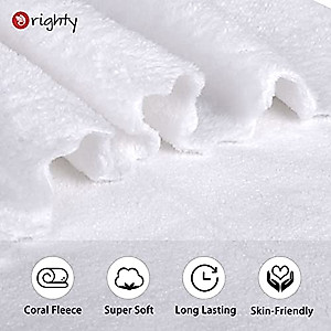 Orighty 6 Pack Premium Hand Towels - Ultra Soft & Highly Absorbent - Microfiber Coral Velvet for Bathroom, Gym, Shower, Spa, Quick Drying Hand Towel 15 x 25 inches (White)