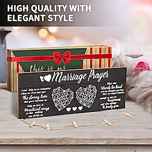 Jumptem Wedding Gifts Bridal Shower Gifts for Bride and Groom Engagement Gifts for couple Valentine‘s Day Present for Husband and Wife Newlywed Marriage Prayer Photo Holder