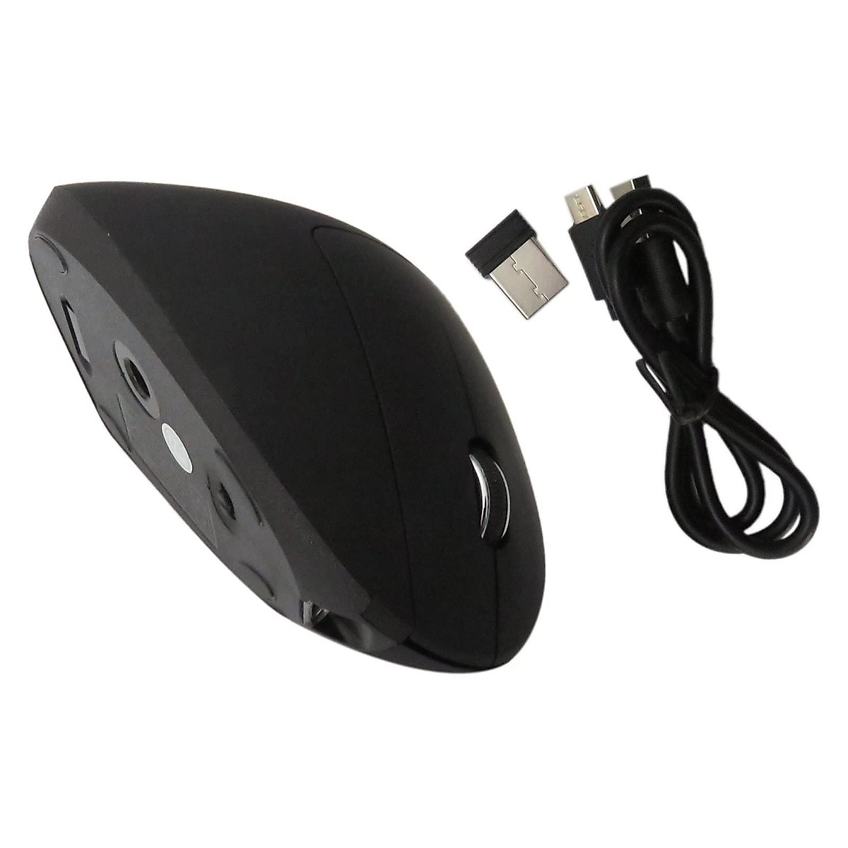 Wireless Ergonomic Mouse, for Jelly Comb, Rechargeable 2.4G Vertical Mouse Switch to 3 Devices Optical Mice with 6 Buttons 3 Adjustable 800/1200/1600 DPI Levels for Laptop, PC, MacBook, Notebook