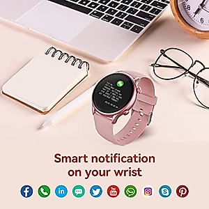 Smart Watch for Women (Answer/Make Call) IP68 Waterproof Smart Watch for Android iOS Phones 1.39 Round Smartwatch Fitness Activity Tracker With Blood Pressure Heart Rate Sports Watch with Step Counter