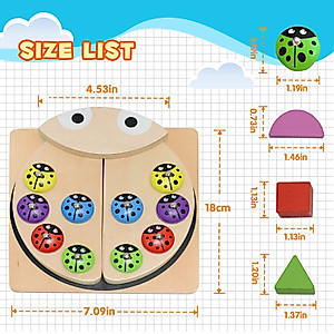 Uncle Nick Magnetic Fishing Game for Toddlers Wooden Shape Sorter Toys Montessori Toys for 3 Year Old Girls and Boy Birthday Gift, Fine Motor Skill Developmental Toy for Preschool Toddlers