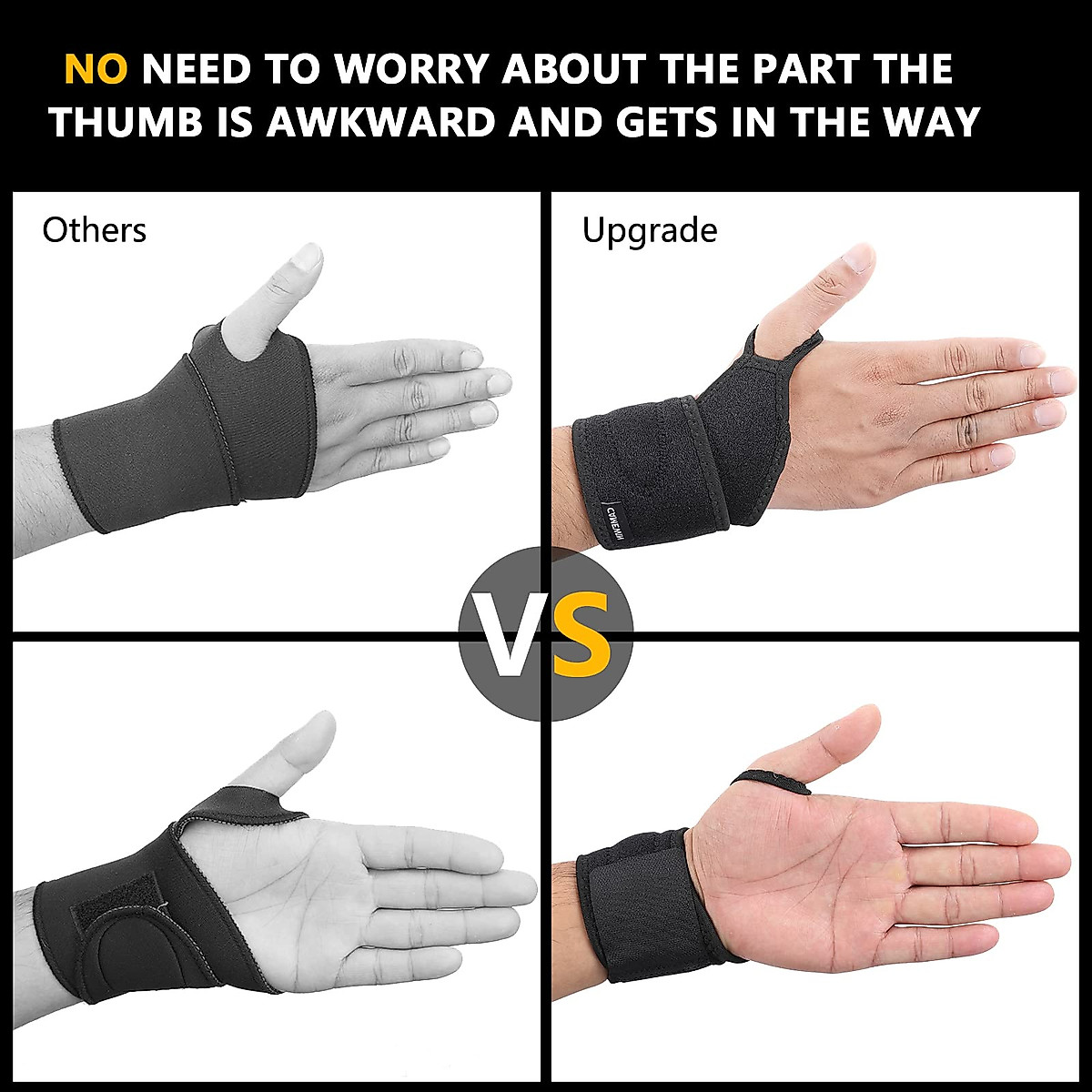 Carpal Tunnel Wrist Brace,2 Pack Adjustable Wrist Compression Strap and Wrist Brace Sport Wrist Support for Fitness, Carpal Tunnel Arthritis, Tendonitis, Weightlifting,Pain ReliefWear Anywhere Wrist