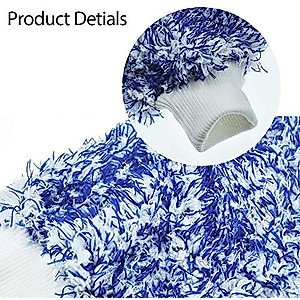 Emoly New Car Wash Mitt, 2 Pack Premium Soft Cyclone Microfiber Washing Gloves, Holds Tons of Sudsy Water for Effective Washing, Machine Washable, Lint Free, Scratch Free - Blue