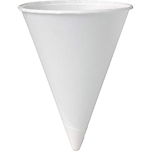 Solo 4 oz White Paper Cone Cups (Case of 5000)