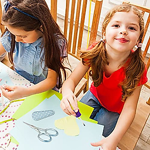 Hisuper Crafting Sewing Scissors Embroidery Scissors Small 3.6 Inch Serrated Blade Scissors with Leather Sheaths Threading Tool Scissors for Needlework Crochet Threading Tool