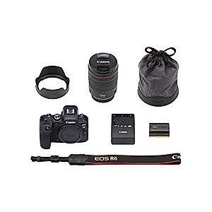 Canon EOS R6 Full-Frame Mirrorless Camera + RF24-105mm F4 L is USM Lens Kit (Renewed)