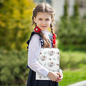 PYBUG Cute Koala Trading Card Binder with Nylon Strap 4-Pocket Waterproof PU Leather Card Collection Binder for 400 Cards Sturdy Card Holder Folders for Game Cards,Sports Cards