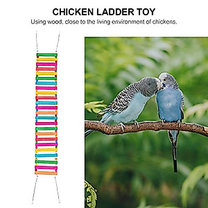 PATKAW Wooden Toys Parrot Toys Parrot Toys of 2 Chicken Swing Toy Pet Chicken Swing Toys Wood Chicken Swing Chicken Swing Toys Chicken Ladder: Climbing Climbing Toys Climbing Toys Parakeet Toys